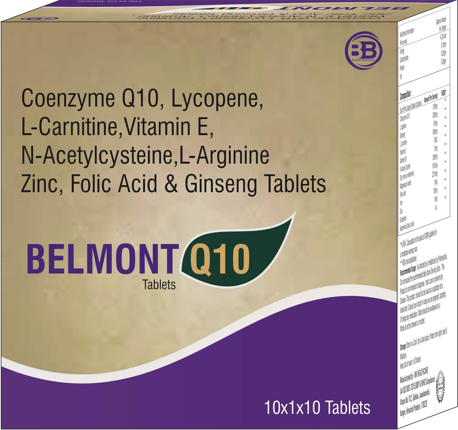 BELMONT - Q10 TABLET - Bharvika Biosciences